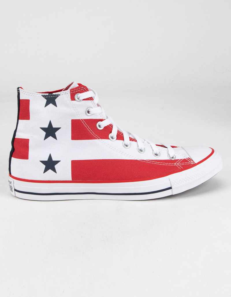 CONVERSE Stars & Stripes Chuck Taylor All Star High Top Shoes - RED ...
