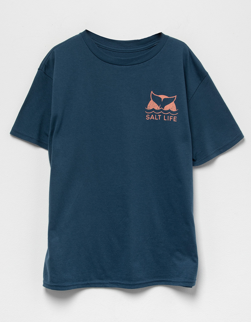 SALT LIFE Sunset Whales Girls Tee - NAVY | Tillys