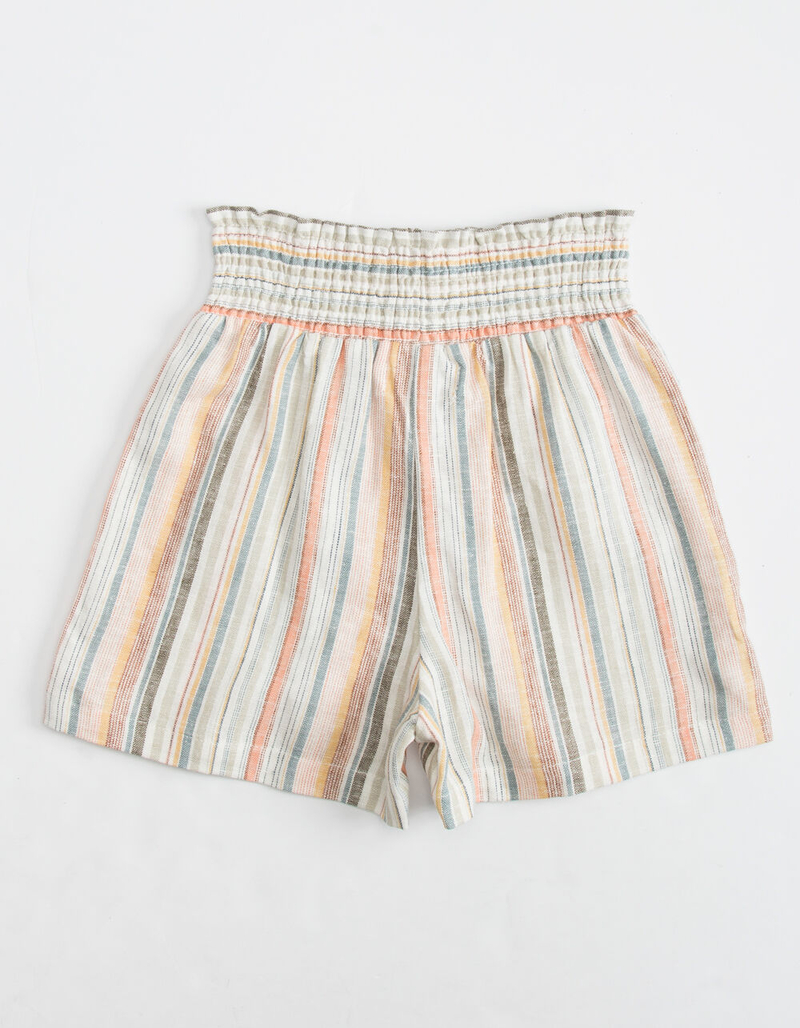 WHITE FAWN Smock Stripe Girls Shorts - MULTI | Tillys