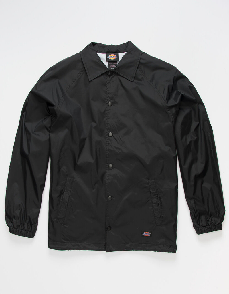 DICKIES Snap Front Mens Black Coaches Jacket - BLACK - S | Tillys