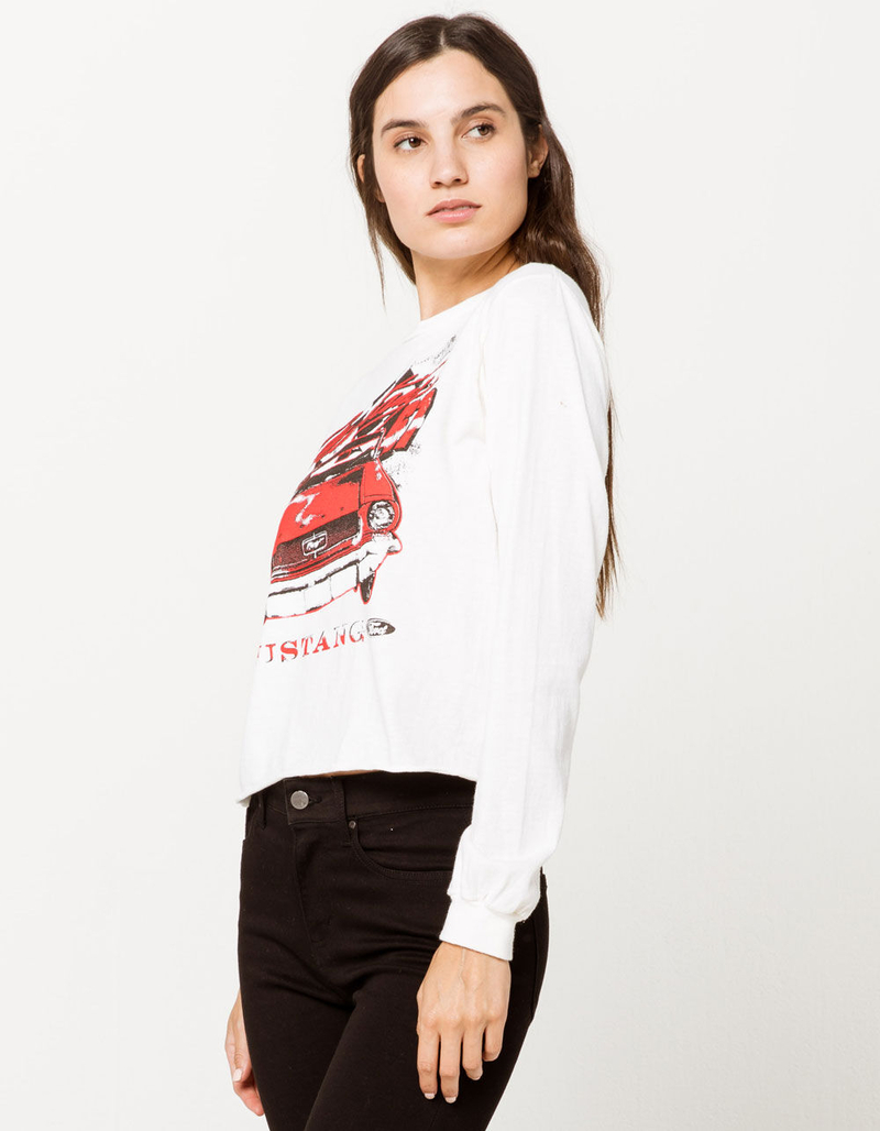 MAD ENGINE Mustang Womens Crop Tee - CREAM | Tillys