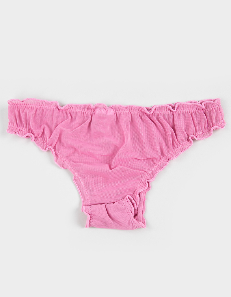 FULL TILT Lettuce Edge Mesh Bikini Panties - PINK - XL | Tillys