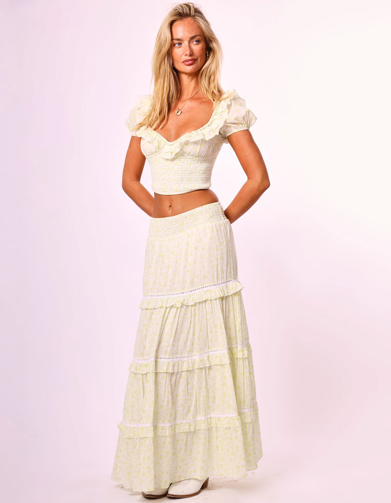 AMY JANE LONDON Adeline Womens Maxi Skirt - YELLOW | Tillys