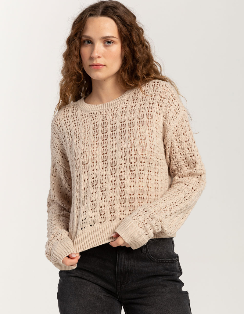 FULL TILT Open Weave Womens Sweater - TAN | Tillys