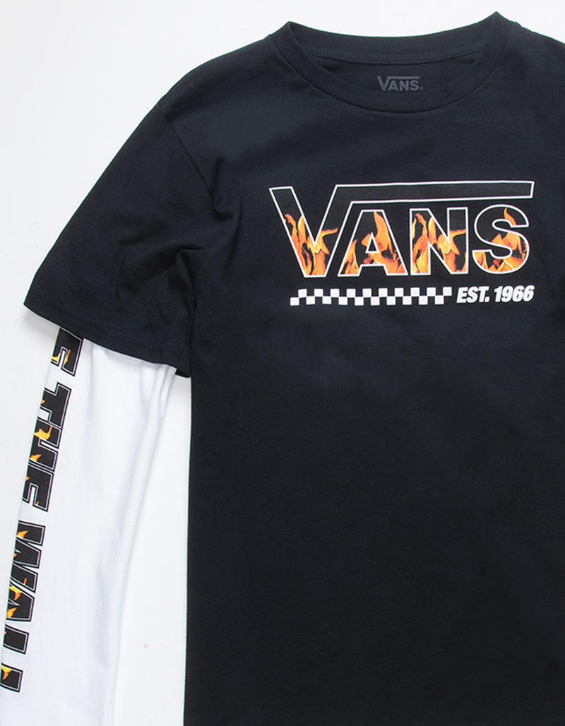 VANS Digi Flames Twofer Boys Tee - BLACK | Tillys