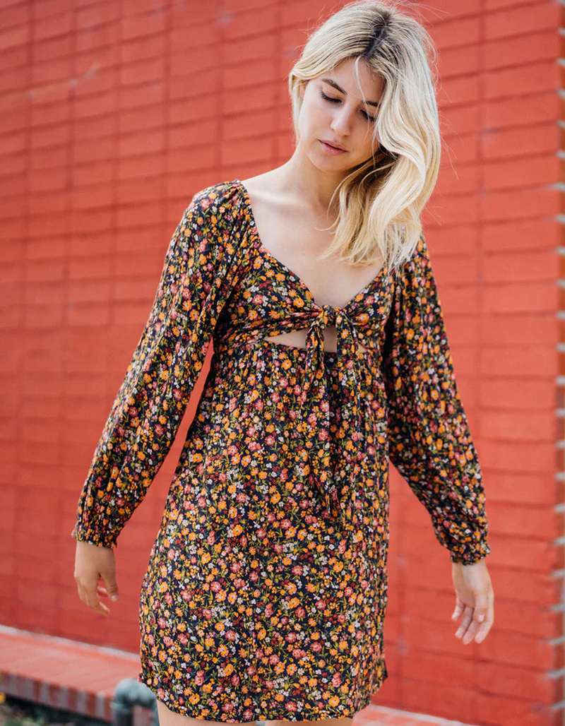 VOLCOM Blossom Binge Womens Mini Dress - BLACK COMBO | Tillys