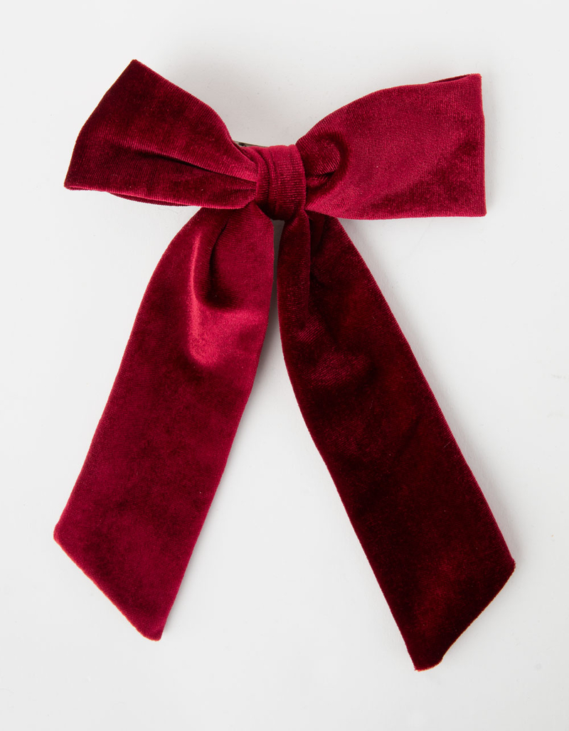 FULL TILT Velvet Bow - RED - ONE SIZE | Tillys