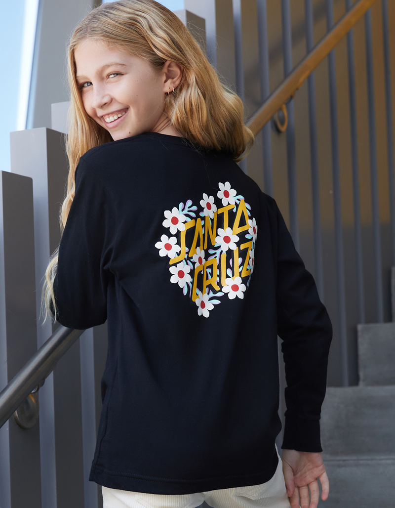 SANTA CRUZ Free Spirit Floral Girls Tee - BLACK - L | Tillys