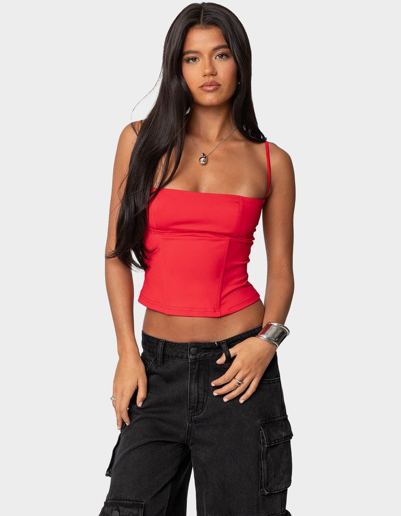 EDIKTED Juno Corset - RED | Tillys