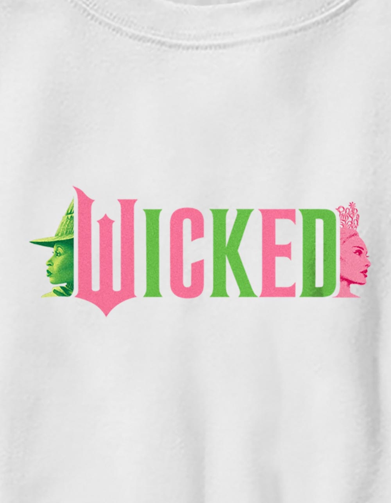 WICKED Elphaba And Glinda Faces Unisex Kids Tee - WHITE - L | Tillys