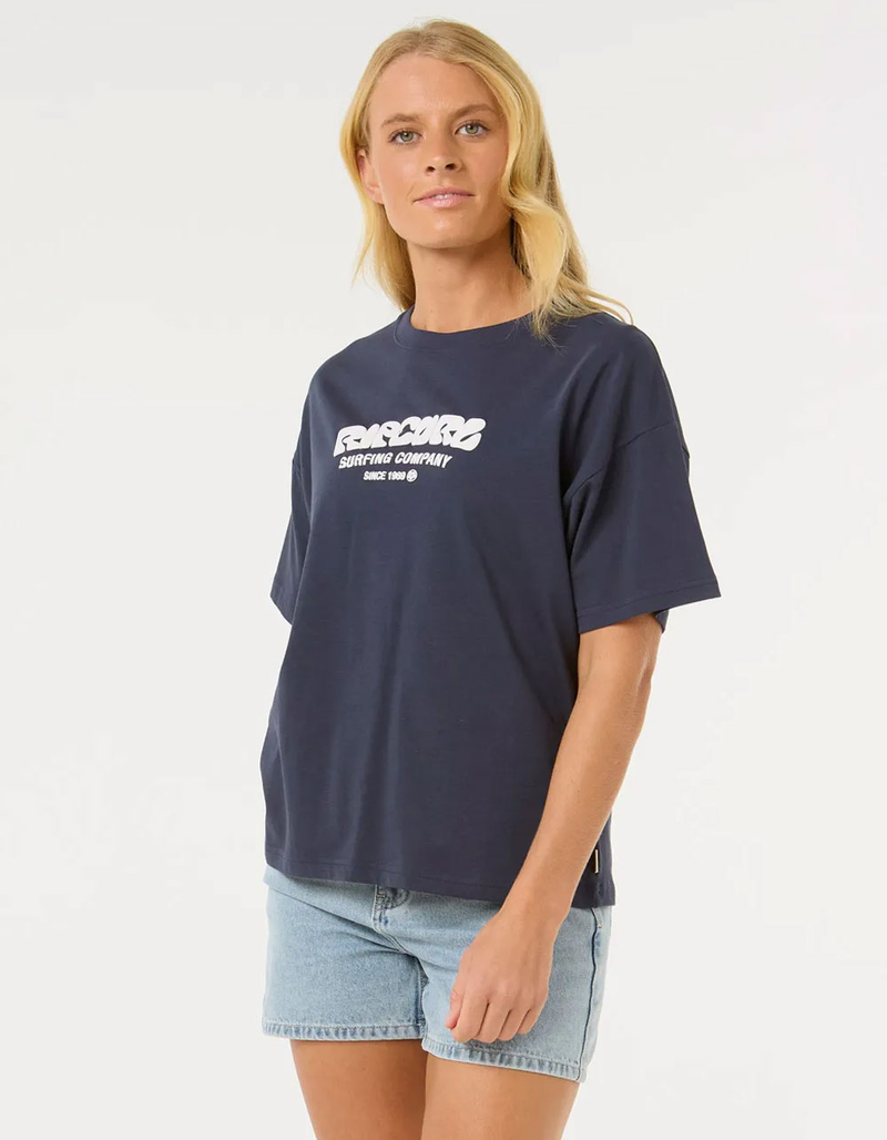 RIP CURL Surf Puff Womens Relaxed Tee - NAVY | Tillys