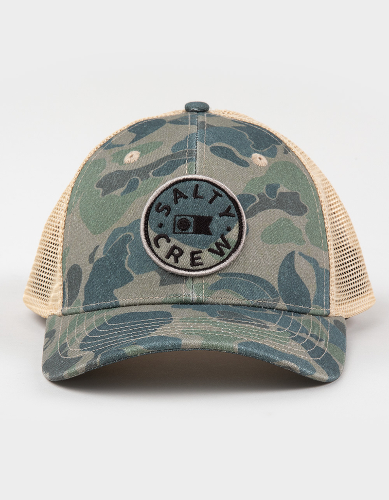 SALTY CREW Watermark Retro Trucker Hat - CAMO KHAKI - ONE SIZE | Tillys