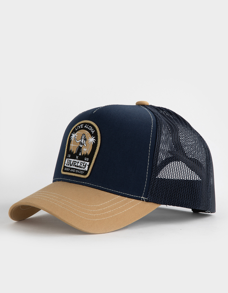 HURLEY Live Aloha Trucker Hat - NAVY - ONE SIZE | Tillys