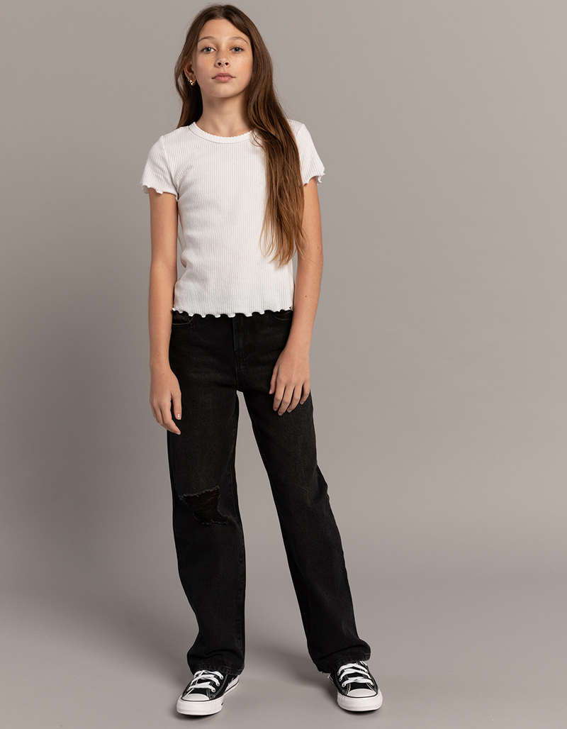 RSQ Girls High Rise Wide Leg Jeans - WASHED BLACK | Tillys