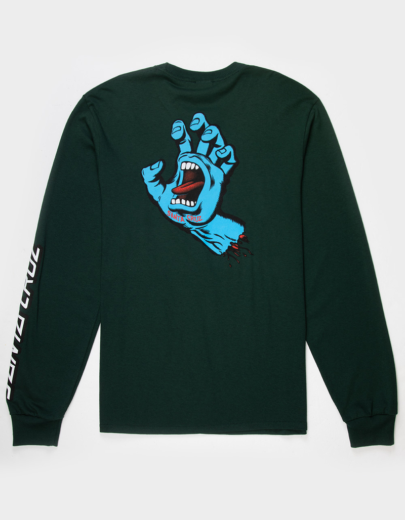 SANTA CRUZ Screaming Hand Mens Long Sleeve Tee - DK GREEN | Tillys