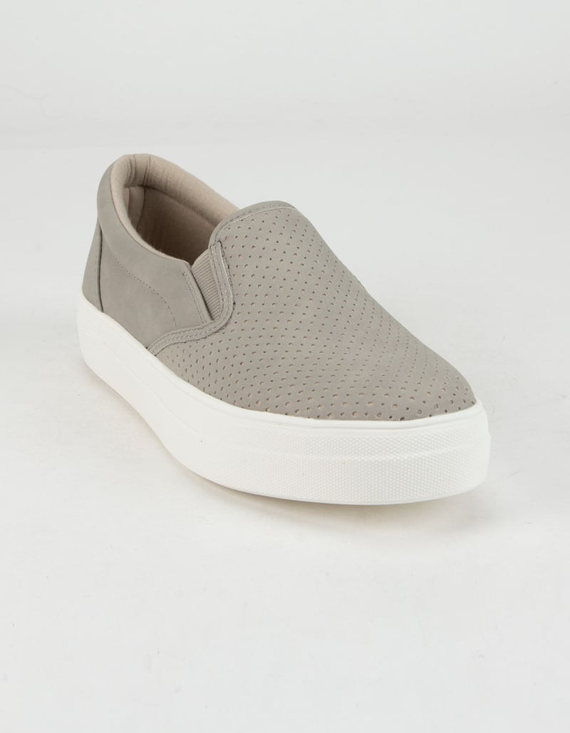 SODA Croft Platform Womens Gray Slip-On Sneakers - GRAY - 8 | Tillys