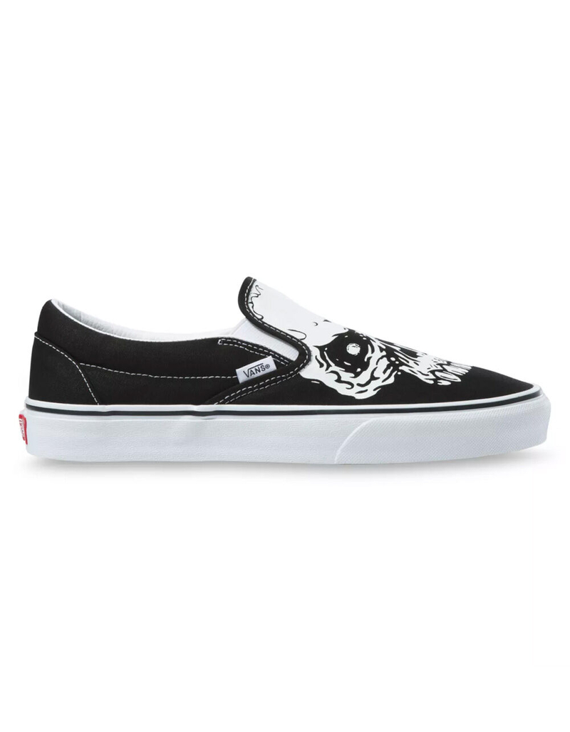 VANS TM Glow Skulls Classic Slip-On Shoes - BLACK/WHITE - M4.5/ W6 | Tillys