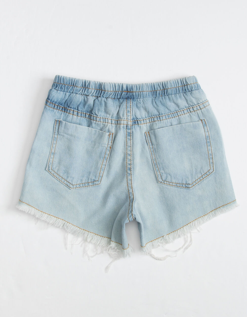 HAYDEN Distressed Girls Denim Shorts - BLEACH | Tillys