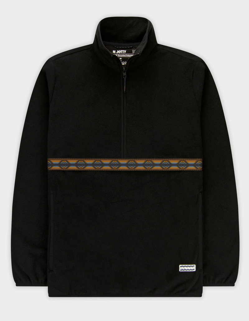 JETTY Brant Fleece Mens Half-Zip Jacket - BLACK - S | Tillys
