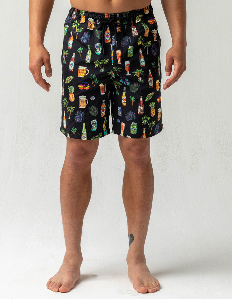 BARNEY COOLS Beer Mens Volley Shorts - BLACK | Tillys
