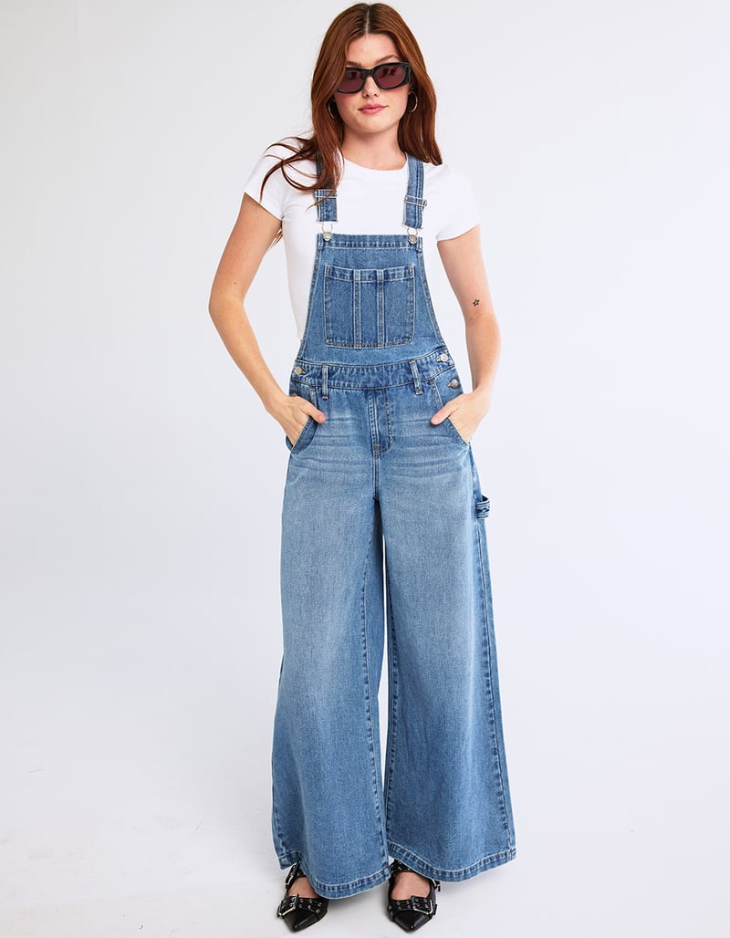 RSQ Womens Wide Leg Overalls - MEDIUM WASH | Tillys