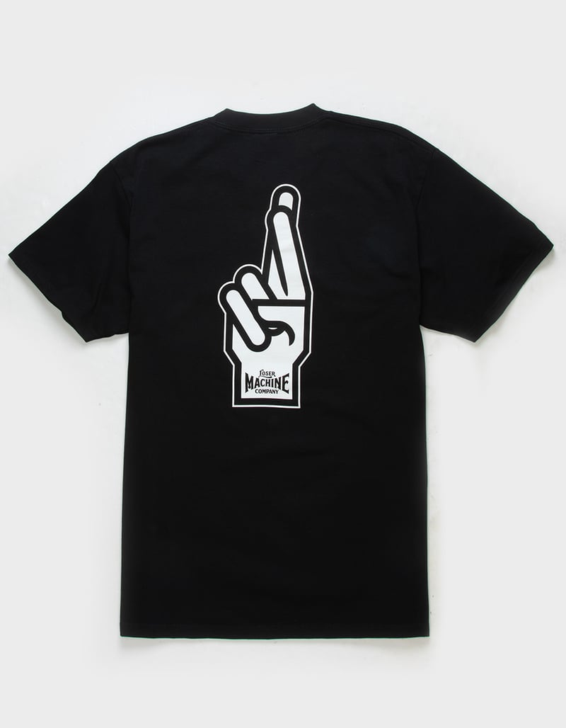 LOSER MACHINE Good Luck Fingers Mens Tee - BLACK - L | Tillys