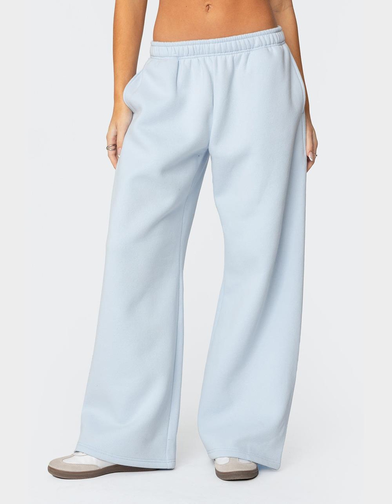 EDIKTED Bonney Bow Detail Sweatpants - BLUE | Tillys