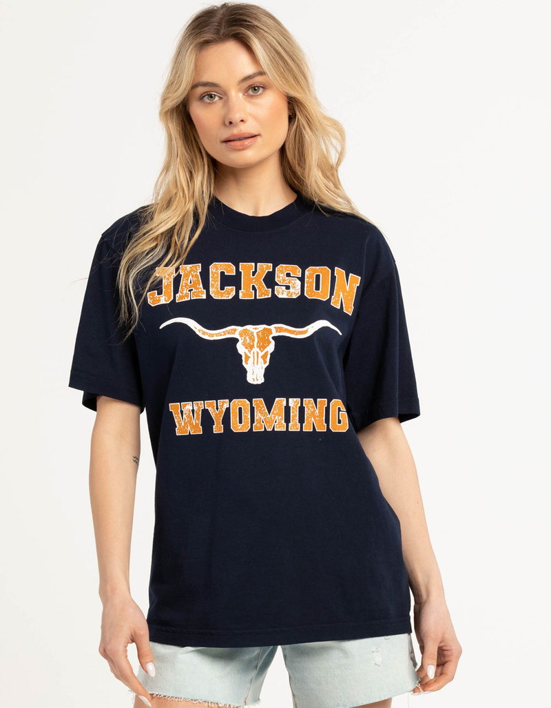 DIAMOND CROSS RANCH Long Horn Womens Oversized Tee - NAVY - M | Tillys