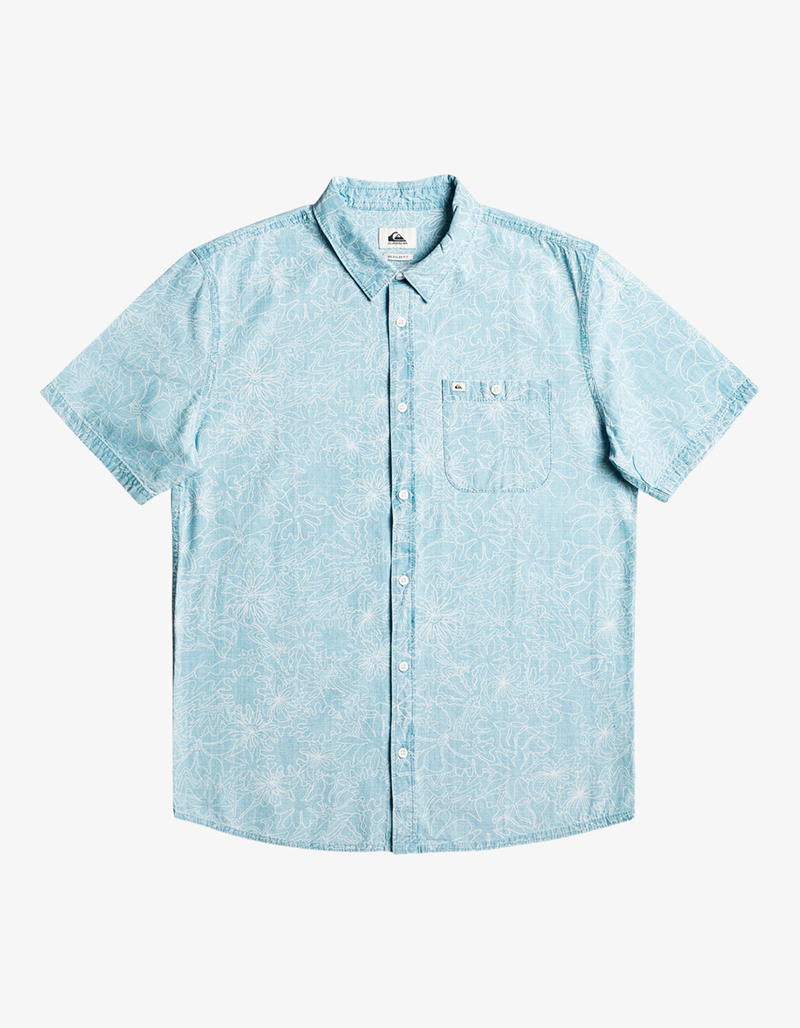 QUIKSILVER Collaborative Project Mens Button Up Shirt - LIGHT BLUE - L ...