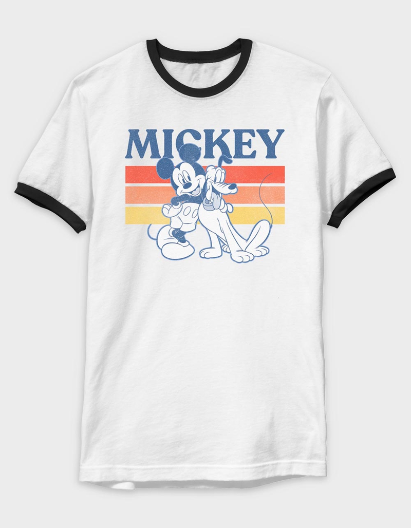 DISNEY Mickey Retro Squad Unisex Ringer Tee - WHT/BLK | Tillys