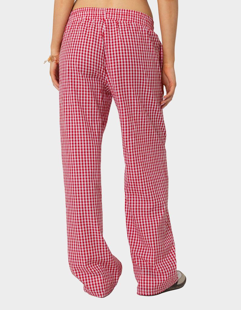 EDIKTED Taya Gingham Pants - RED | Tillys
