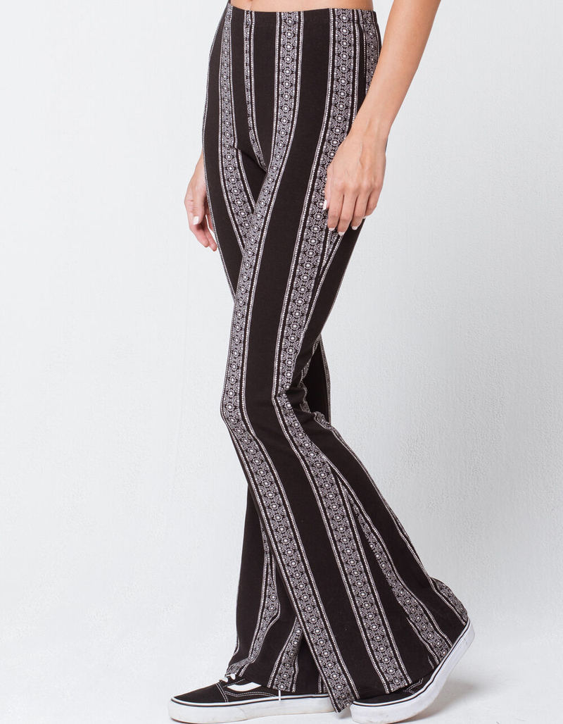 Sky And Sparrow Linear Flare Womens Pants Black Combo Tillys