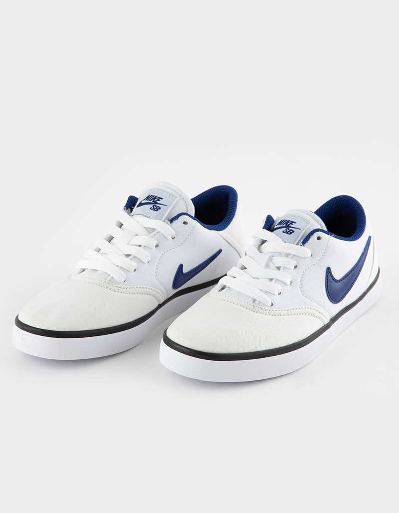 NIKE SB Check Canvas Kids Shoes - WHT/RYL BLUE | Tillys