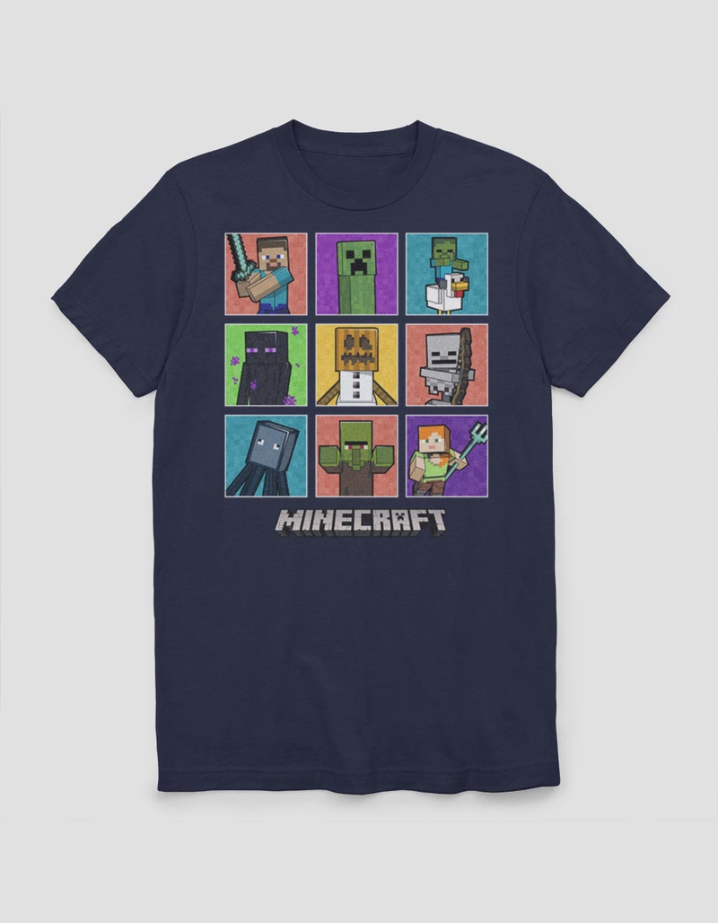MINECRAFT Nine Character Box Up Tee - NAVY - S | Tillys