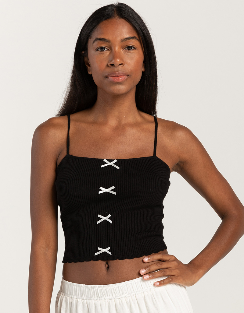 FULL TILT Ribbon Womens Rib Cami - BLACK | Tillys