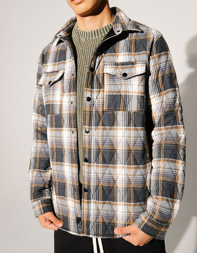RSQ Mens Quilted Plaid Jacket - GRAY | Tillys