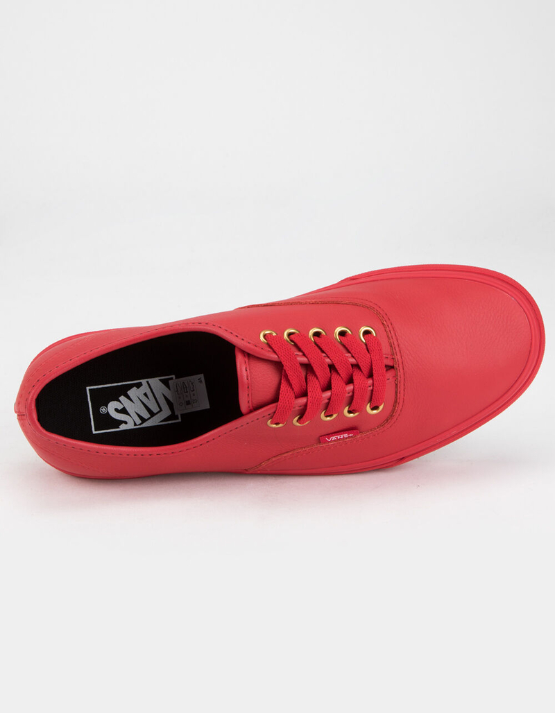 VANS Leather Authentic Mens Red Shoes - RED - 9.5 | Tillys