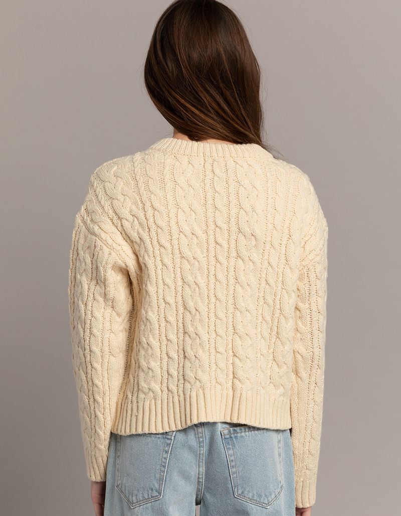 RSQ Girls Cable Sweater - IVORY | Tillys