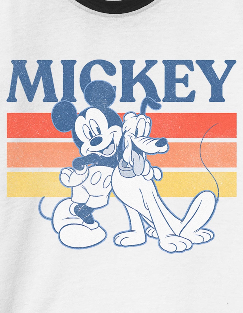 DISNEY Mickey Retro Squad Unisex Ringer Tee - WHT/BLK | Tillys