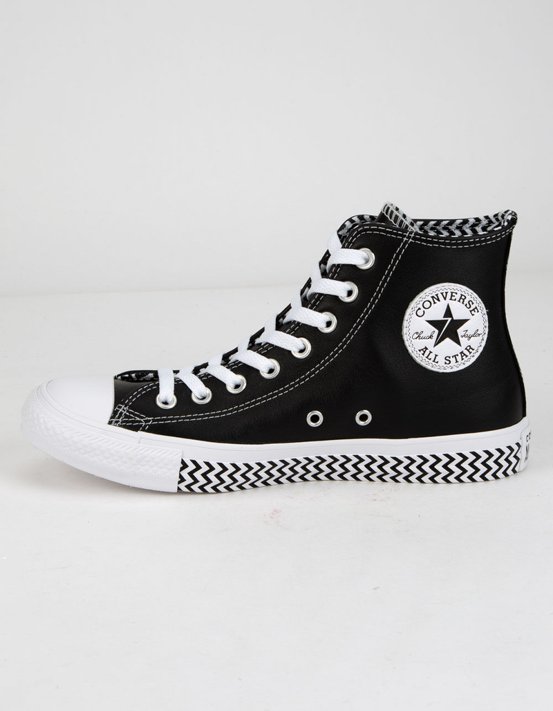 CONVERSE Mission V High Top Black & White Womens Shoes - BLK/WHT - 7.5 ...
