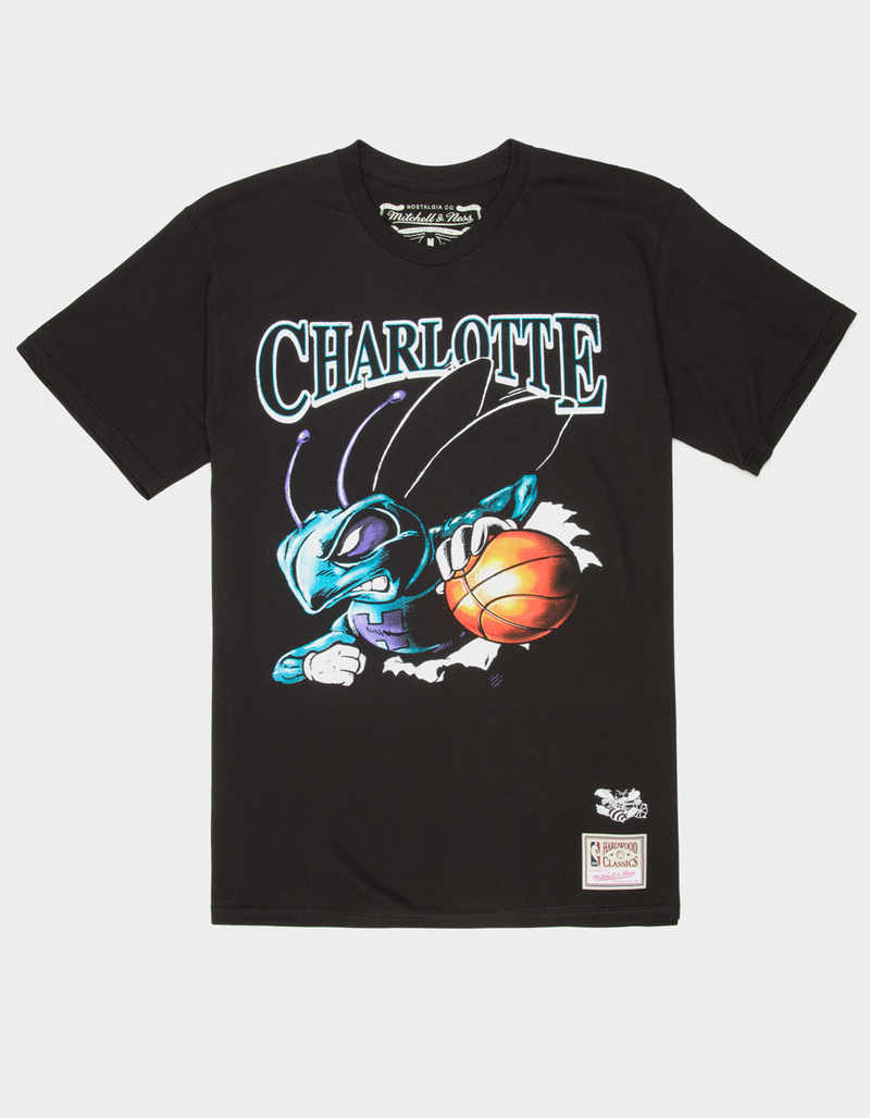 MITCHELL & NESS Charlotte Hornets Mascot Mens Tee - BLACK | Tillys