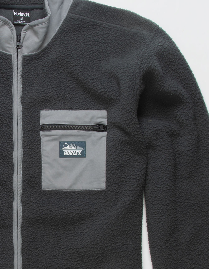 HURLEY Boulder Burrito Mens Zip-Up Jacket - DARK STONE | Tillys