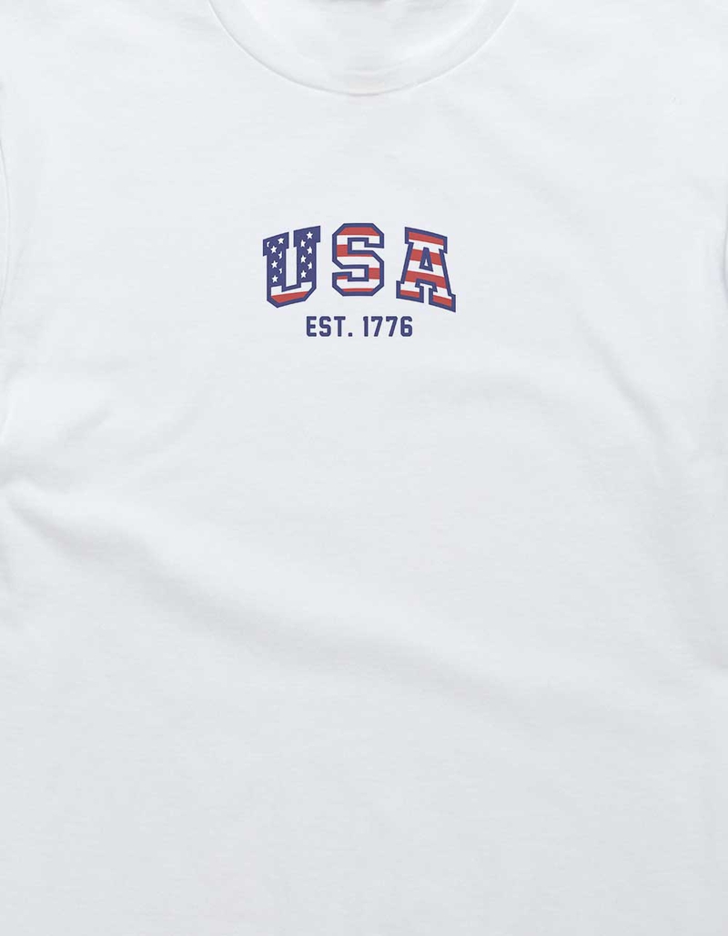 USA Flag Letters Unisex Tee - WHITE | Tillys