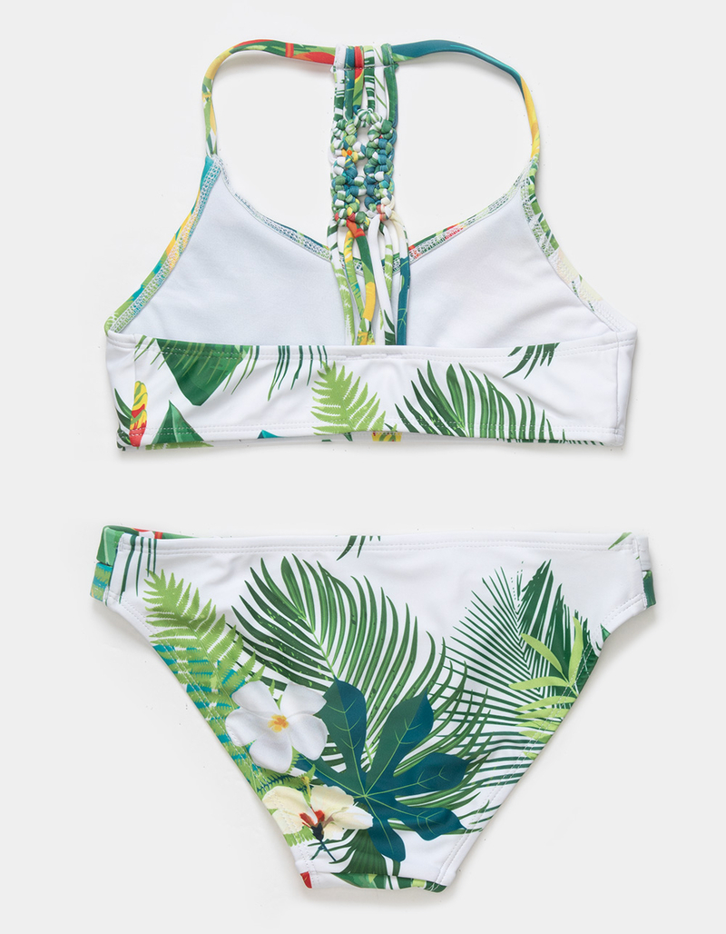 CORAL & REEF Emilia Girls Bralette Bikini Set - WHITE COMBO - 7 | Tillys