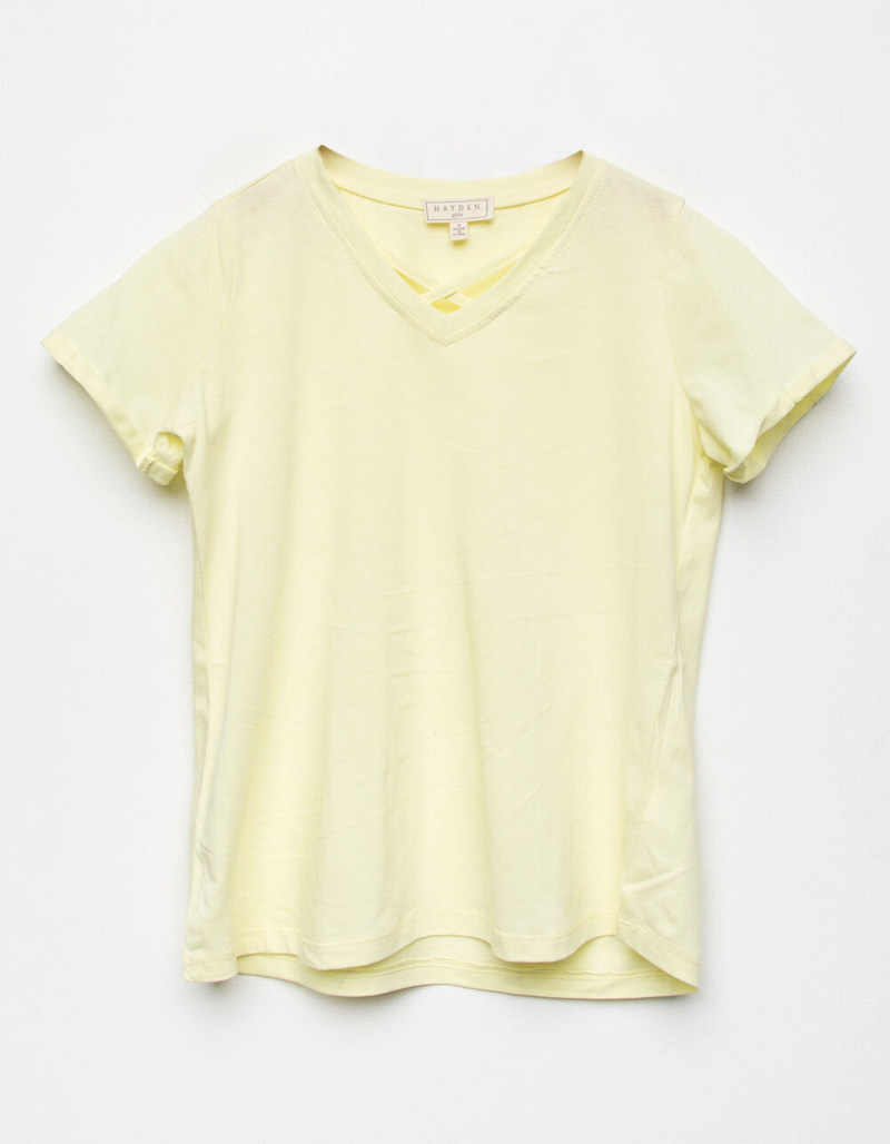 HAYDEN Criss Cross Girls Lemon Tee - LEMON - M | Tillys