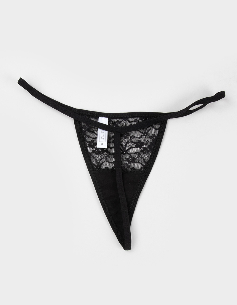 FULL TILT Allover Lace G-String Panties - BLACK - XL | Tillys