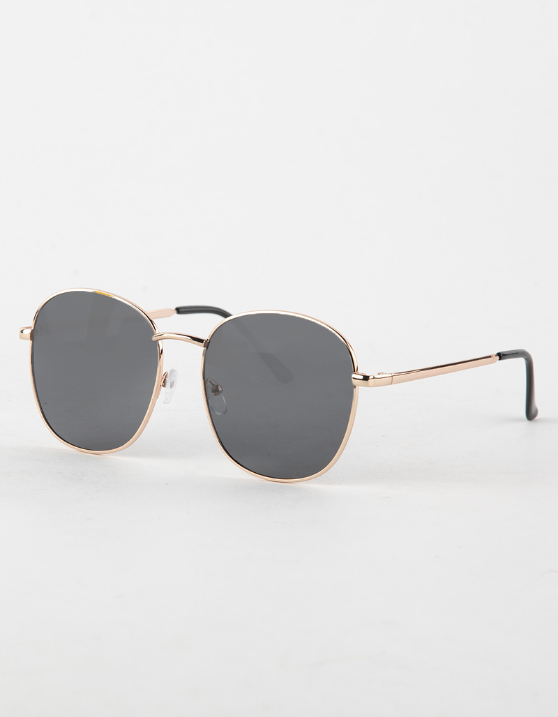RSQ Oversized Round Render Sunglasses - GOLD - ONE SIZE | Tillys