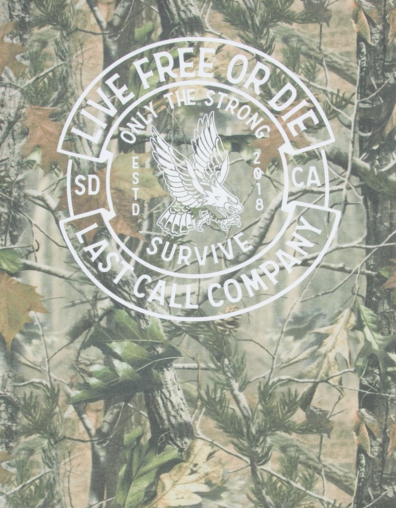 LAST CALL CO. Live Free Mens Heavyweight Tee - CAMO - S | Tillys