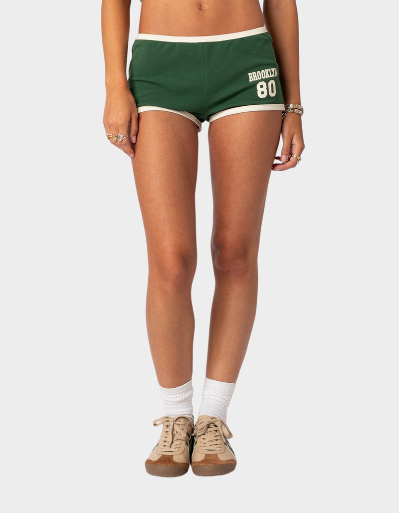 EDIKTED Brooklyn Contrast Shorts - GREEN | Tillys