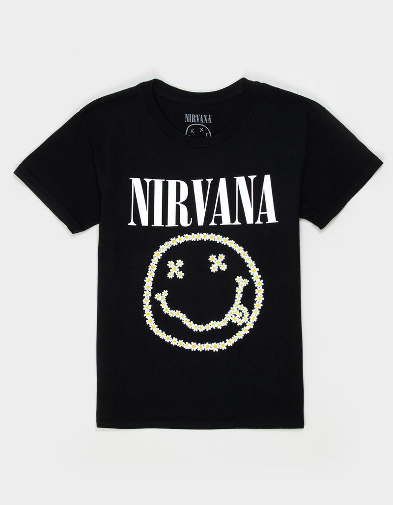 NIRVANA Flower Girls Boyfriend Tee - BLACK - L | Tillys